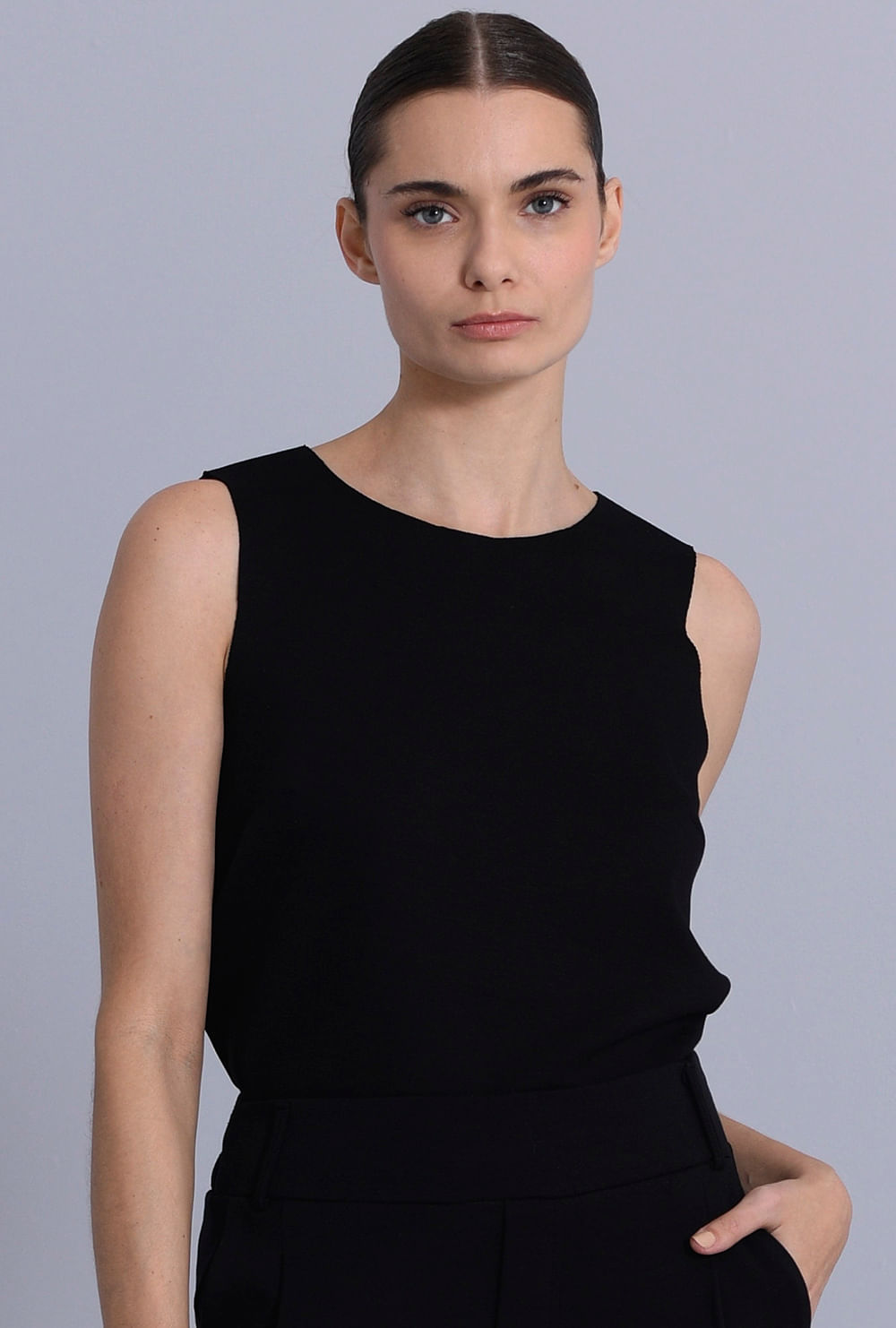 Regata Catania em Lyocell Preta - MyBasic