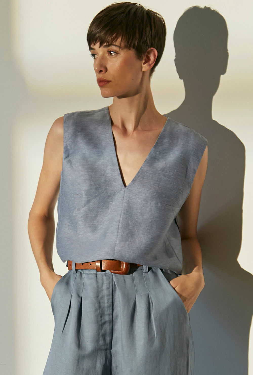 Blusa Bangladesh Azul – Elegância Leve e Atemporal - MyBasic