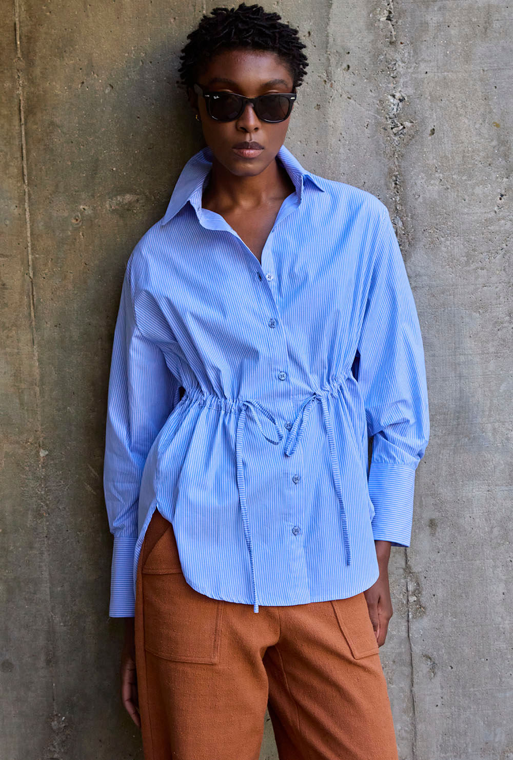 Camisa Clipperton feminina listrada clássica - MyBasic