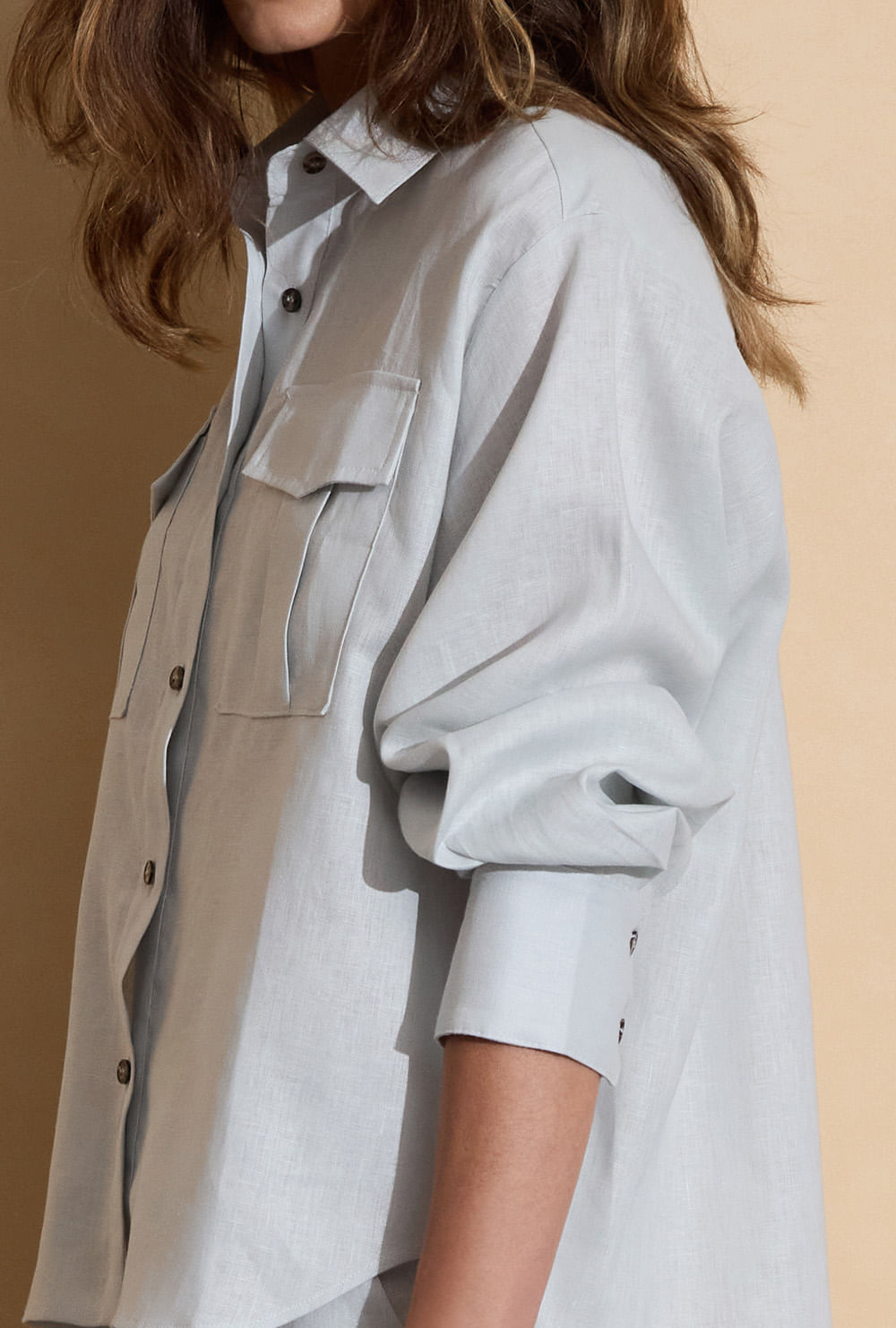 Camisa Caua Manga Longa em Linho | Leve e Confortável - MyBasic