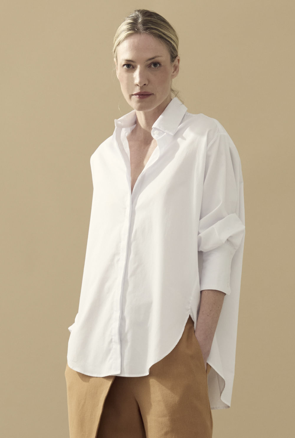 Camisa Eliria feminina oversized ampla - MyBasic
